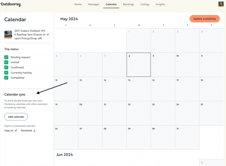 New Host Tools Deep Dive: Calendar Tool | Outdoorsy.com