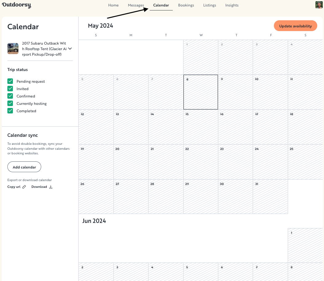 New Host Tools Deep Dive: Calendar Tool | Outdoorsy.com
